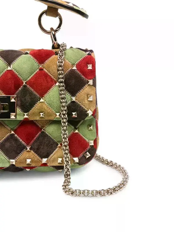 Valentino Garavani Rockstud Spike Patchwork Tote Bag