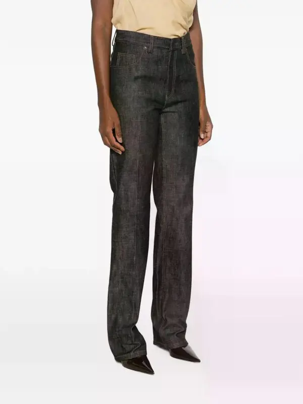 PETAR PETROV Dark Frame Contrast-stitch Straight-leg Jeans