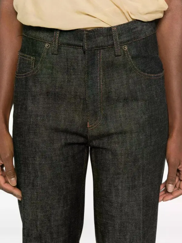 PETAR PETROV Dark Frame Contrast-stitch Straight-leg Jeans