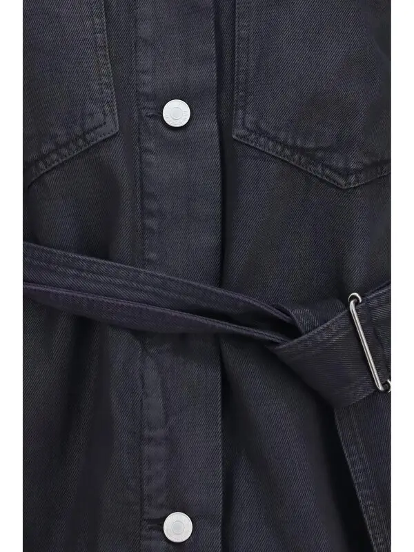 Dries Van Noten Cropped Cotton Jacket With Belt