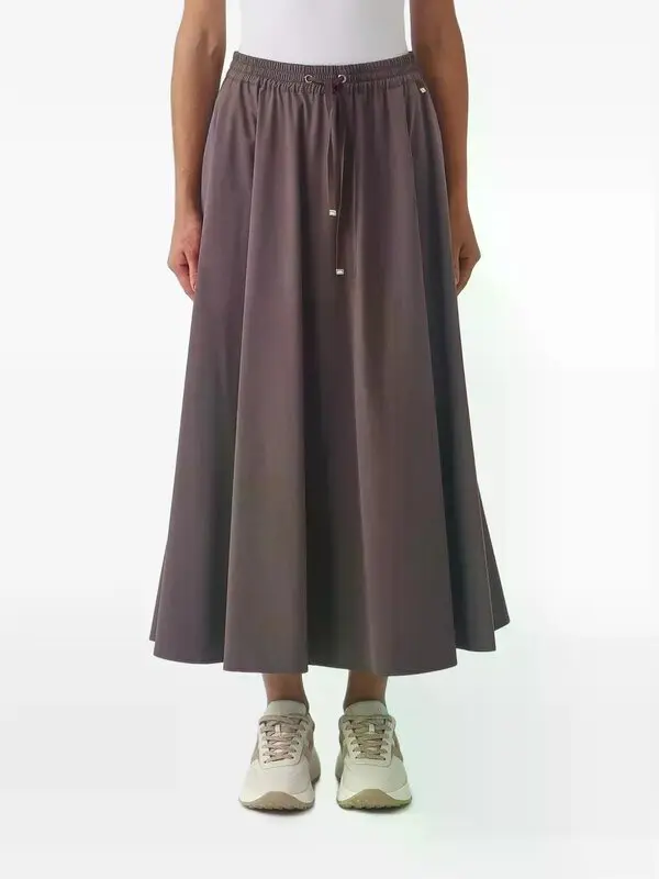 Herno Drawstring Waist Midi Skirt