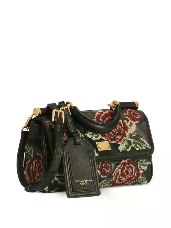 Dolce & Gabbana Mini My Sicily Floral-print Leather Handbag