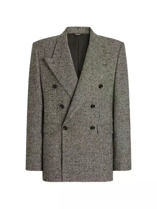 Dolce & Gabbana Sinatra Double-breasted Jacket In Birdseye Wool Blend