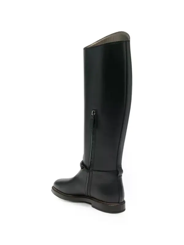 Brunello Cucinelli Monili-chain Leather Boots