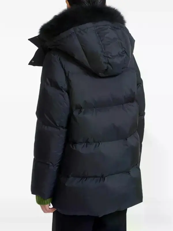 YVES SALOMON Fur-trim Hooded Down Jacket