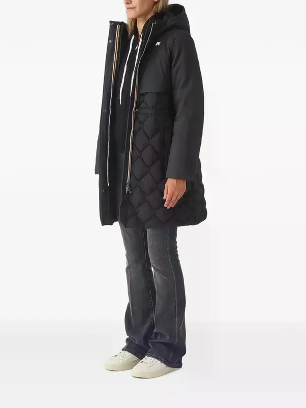 K-WAY Hooded Quilted-panel Jacket