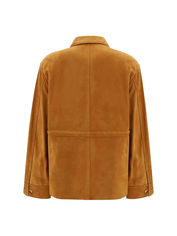 Loewe Suede Goat Leather Workwear Jacket - Brown