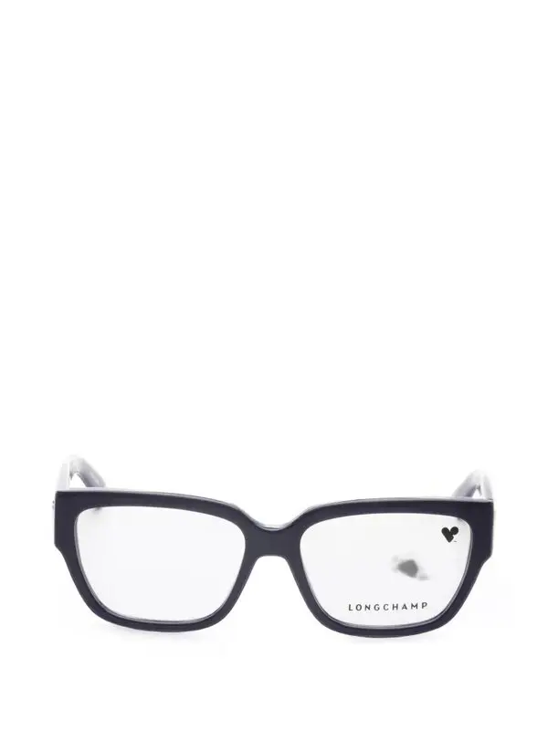 Longchamp Logo-plaque Square-frame Glasses - Blue