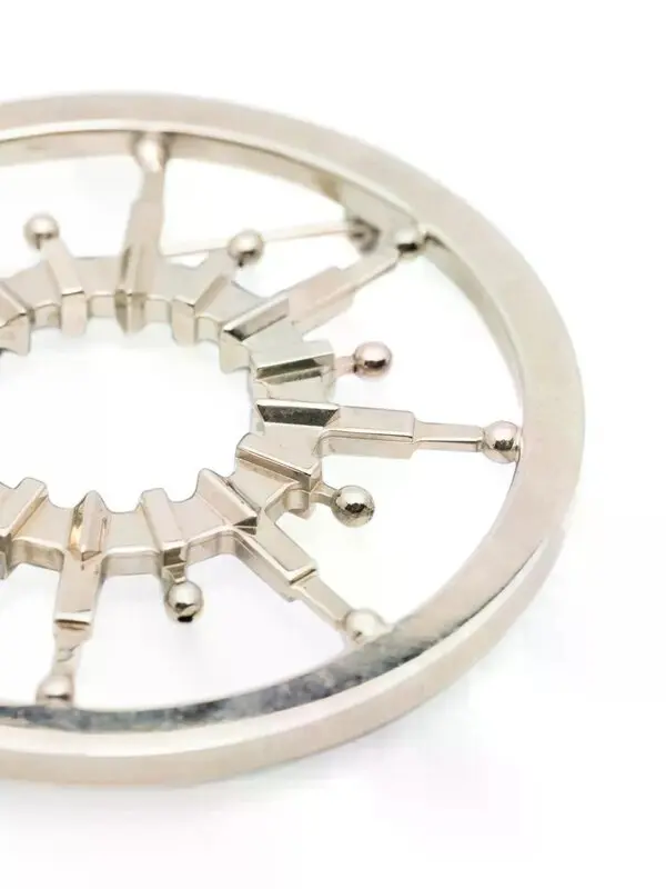 Gianfranco Ferre 1990s -tone Geometric Open-work Brooch