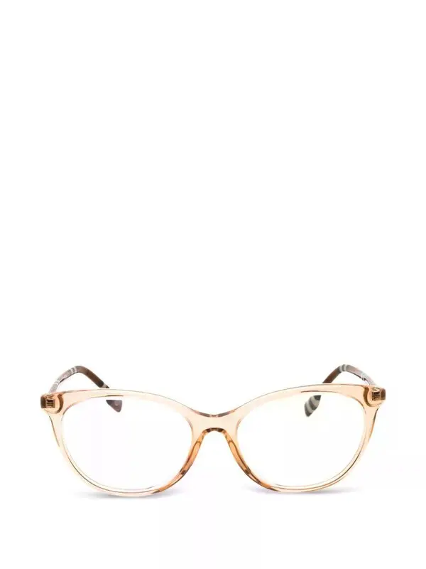 Burberry Oval Frame Glasses - Neutrals