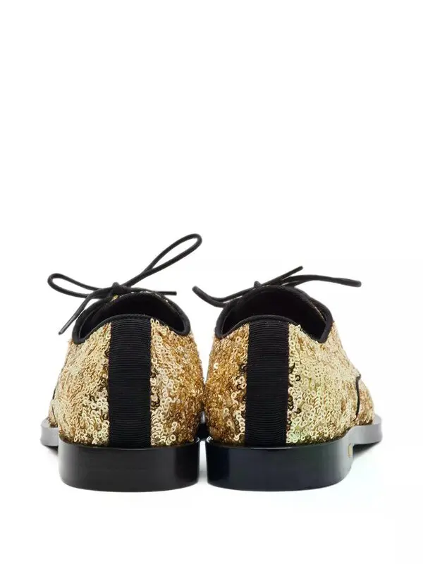 Dolce & Gabbana Sequin Pointed-toe Derby Shoes
