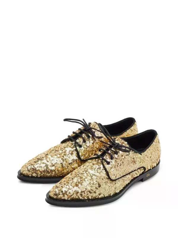 Dolce & Gabbana Sequin Derby Shoes