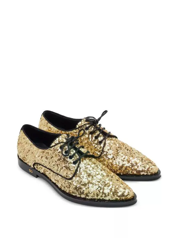Dolce & Gabbana Sequin Derby Shoes