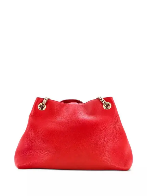 Gucci Soho Chain Strap Leather Shoulder Bag - Red