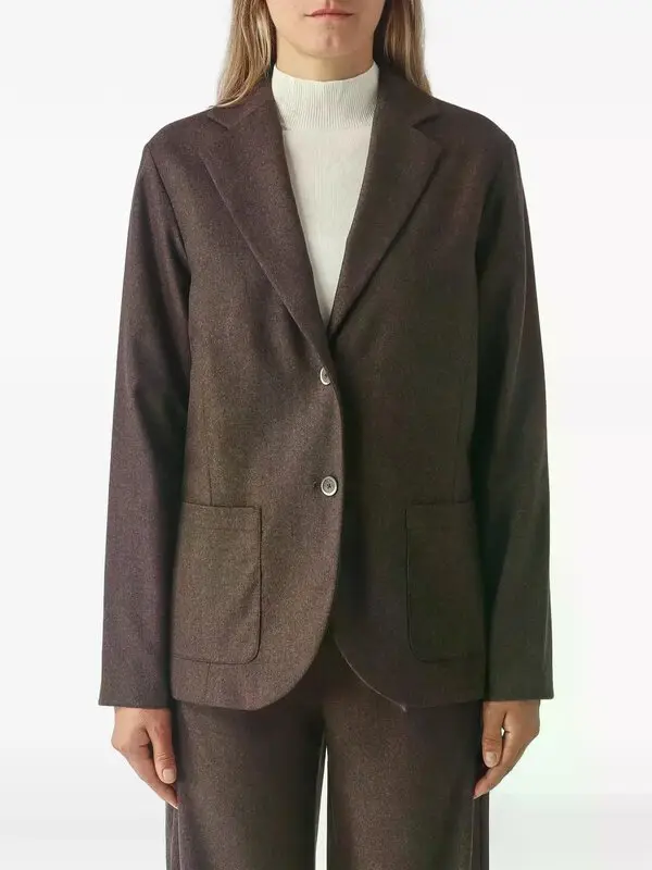 GRAN SASSO Single-breasted Patch-pocket Jacket - Brown