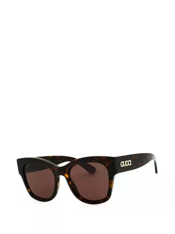 Gucci Tortoiseshell-effect Cat-eye Sunglasses