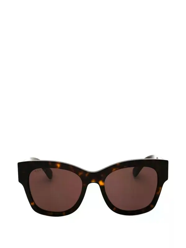 Gucci Tortoiseshell-effect Cat-eye Sunglasses - Brown