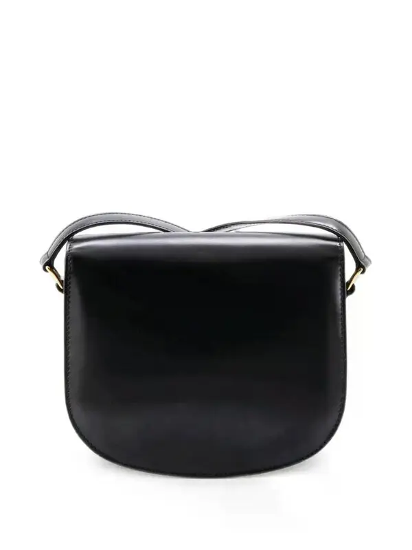 Celine Triomphe Besace Clea Flap Shoulder Bag - Black