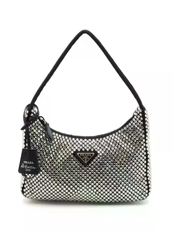Prada Mini 2000 Re-edition Crystal-embellished Tote Bag