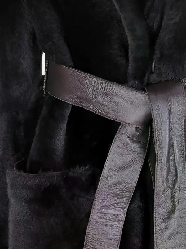 DESA 1972 Reversible Belted Shearling Coat