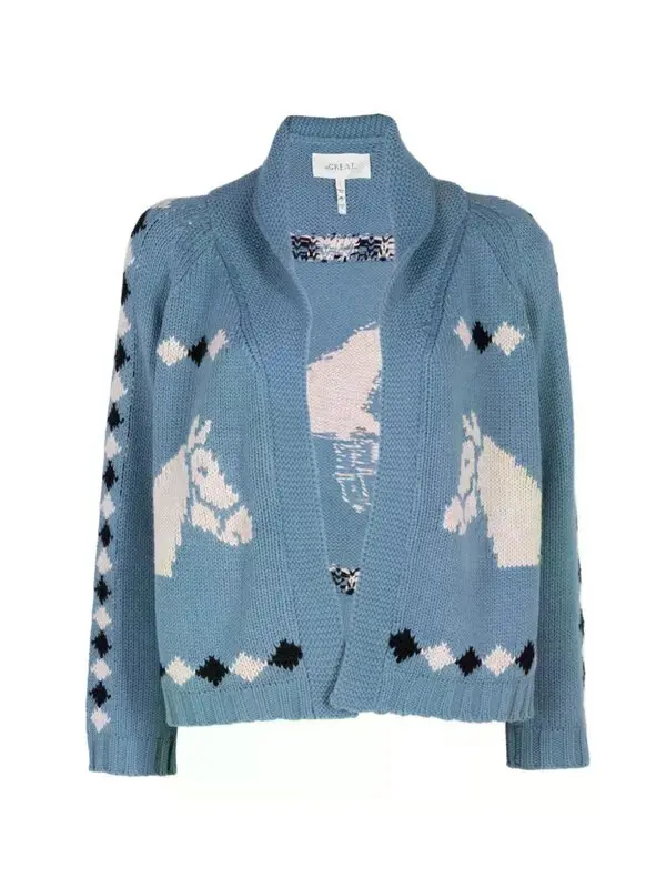 The Great. Stable Lodge Cardigan - Blue