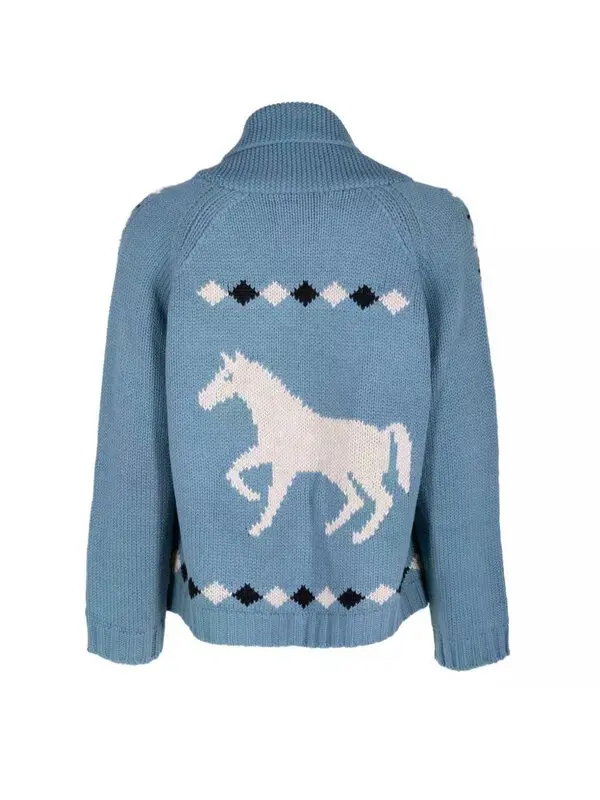 The Great. Stable Lodge Cardigan - Blue