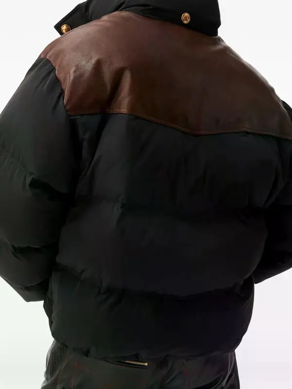 Versace Leather-trim Padded Jacket