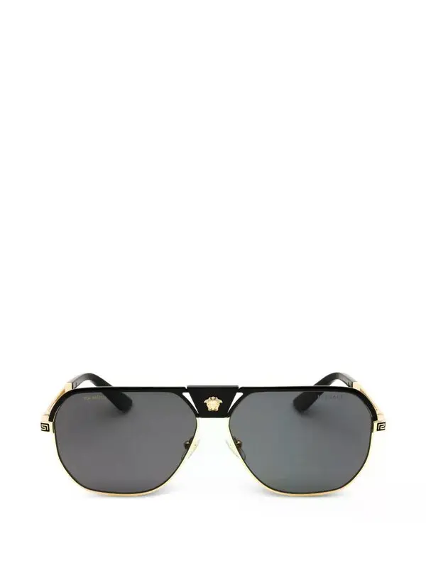 Versace Medusa Embellishment Sunglasses - Black