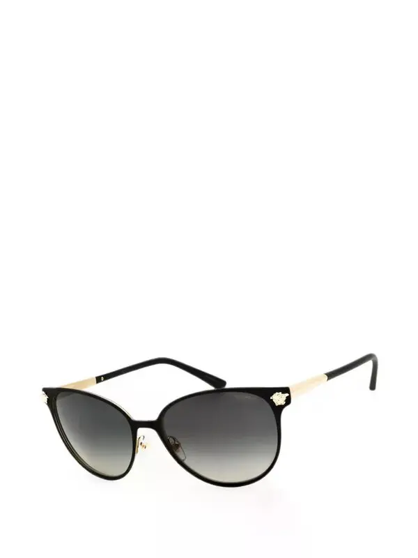 Versace Cat-eye Sunglasses With Medusa Head Plaque - Black