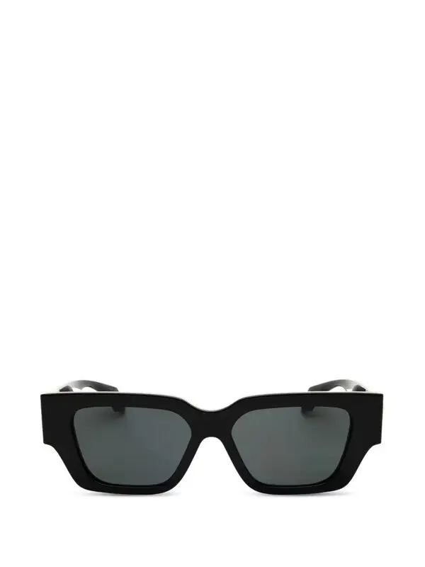 Versace Medusa-motif Rectangular-frame Sunglasses - Black