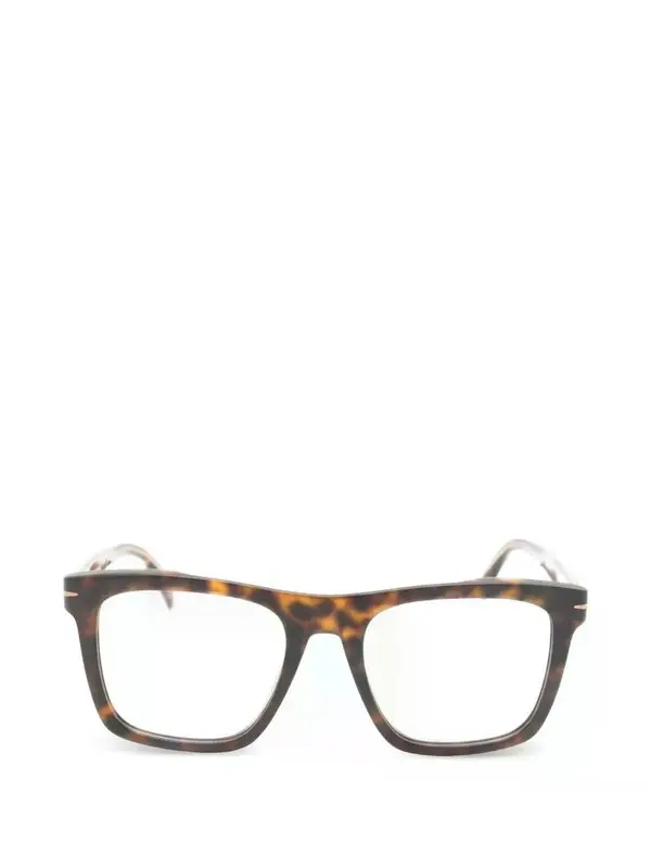 DB EYEWEAR BY DAVID BECKHAM Tortoiseshell-effect Square-frame Glasses - Brown
