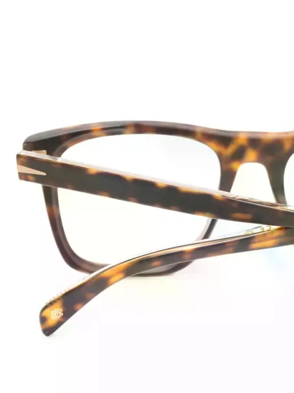 DB EYEWEAR BY DAVID BECKHAM Tortoiseshell-effect Square-frame Glasses