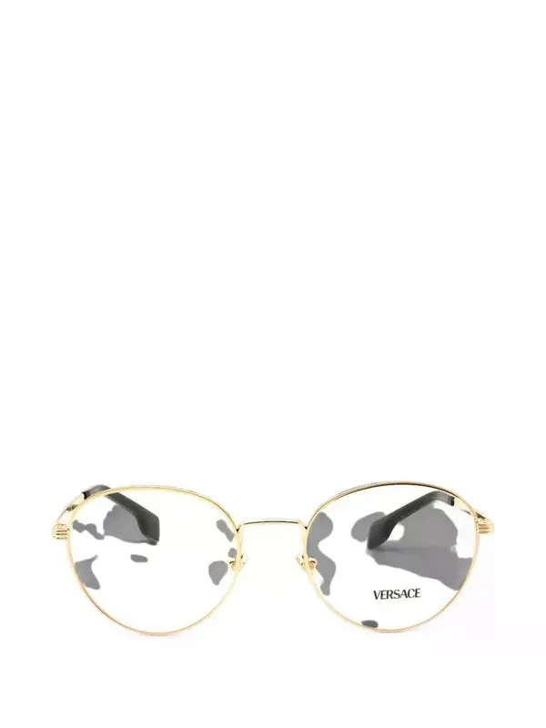 Versace Round Frame Eyeglasses - Gold