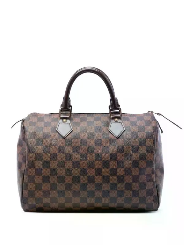 LOUIS VUITTON 2011 Damier Ebene Speedy 30 Boston Bag - Brown