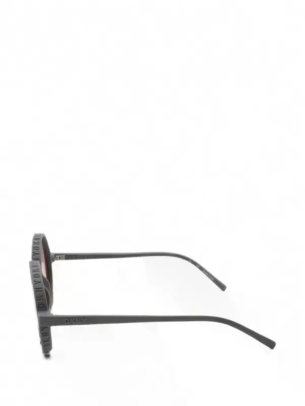 Dkny Logo-engraved Round-frame Sunglasses