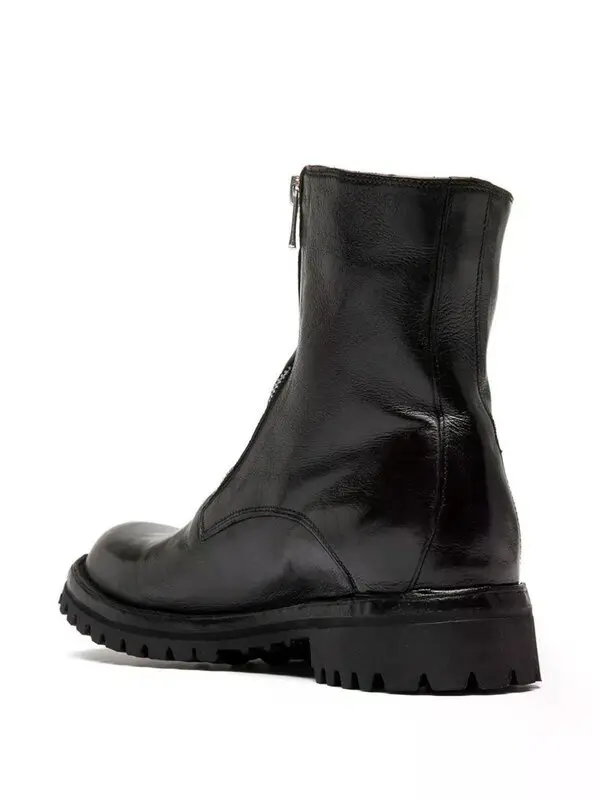 Officine Creative Loraine Ziped Leather Boots