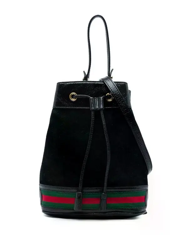 Gucci 2016-2026 Small Suede Web Ophidia Bucket Bag Satchel