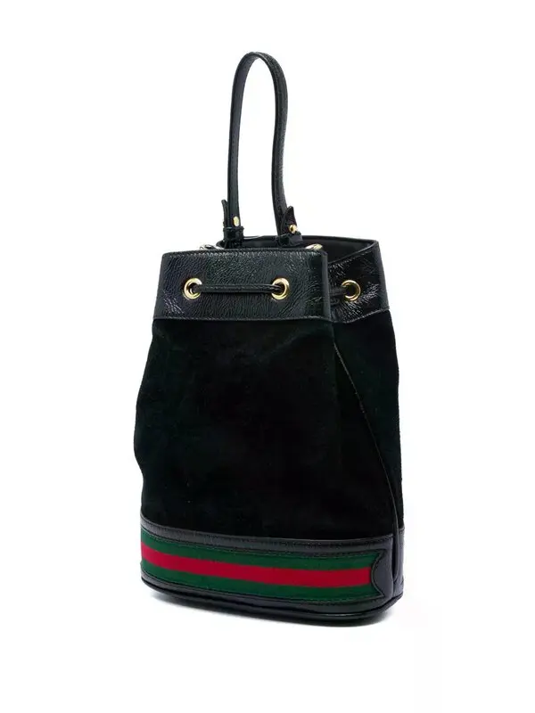 Gucci 2016-2026 Small Suede Web Ophidia Bucket Bag Satchel