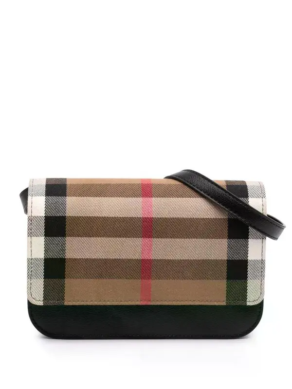 Burberry 2018-2026 House Check Canvas And Leather Madison Crossbody Bag - Brown