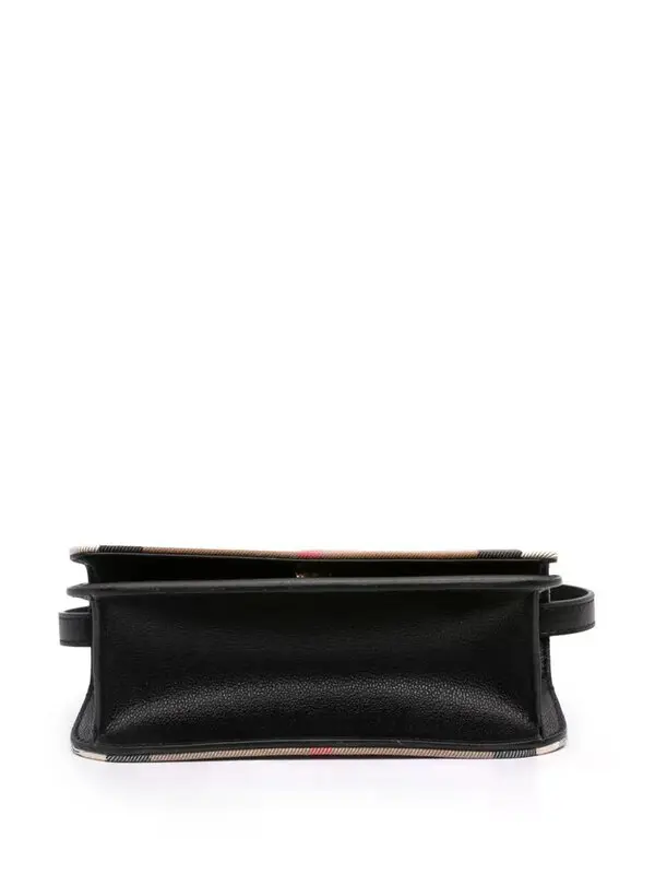 Burberry House Check Canvas & Leather Crossbody Bag - Brown