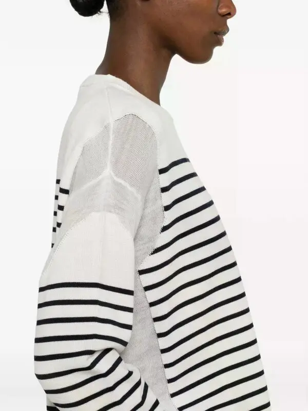 Erika Cavallini Striped Round Neck Sweater