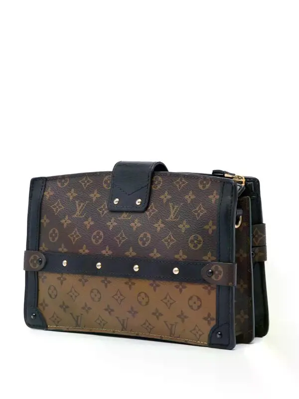LOUIS VUITTON 2018 Monogram Reverse Trunk Clutch Crossbody Bag