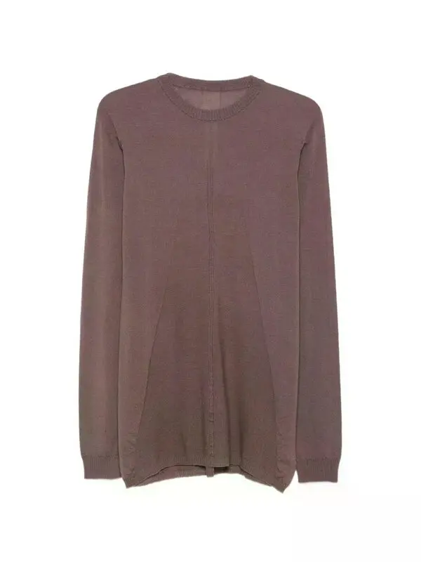 Rick Owens Fine Knit Exposed-seam Sweater - Brown