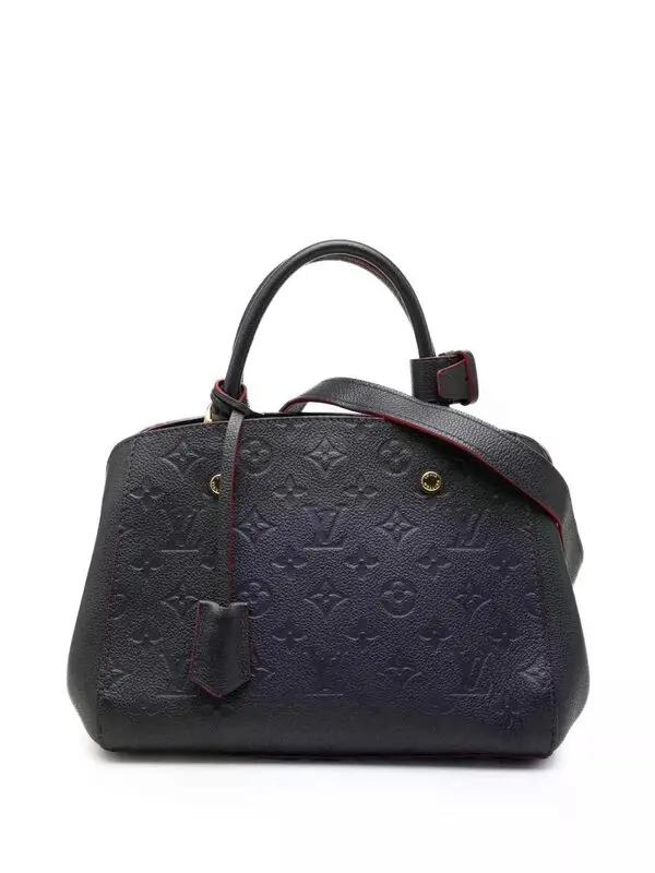 LOUIS VUITTON 2019 Monogram Empreinte Montaigne Bb Satchel - Blue
