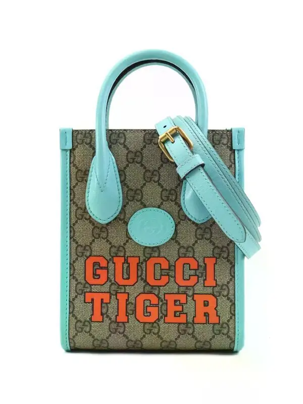 Gucci Mini Gg Supreme Web Tiger Retro Interlocking G Satchel