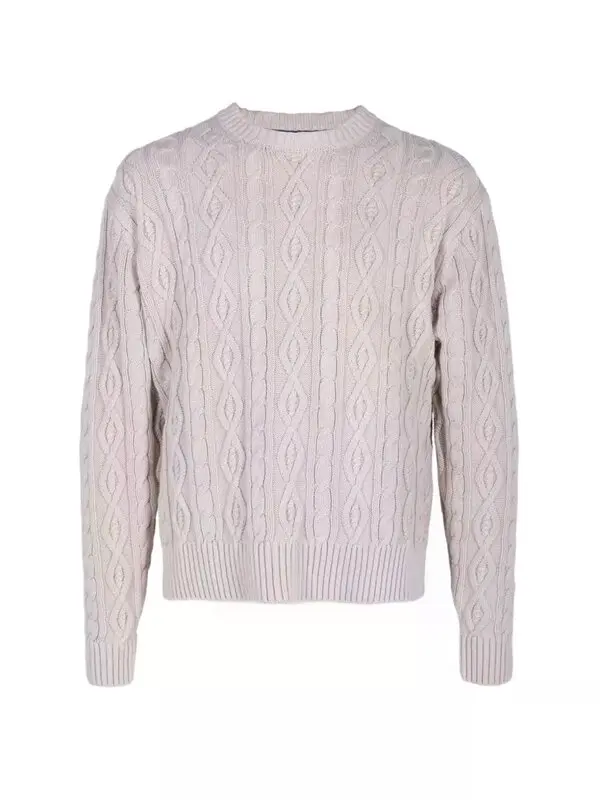 ALEX MILL Cable-knit Crew-neck Sweater
