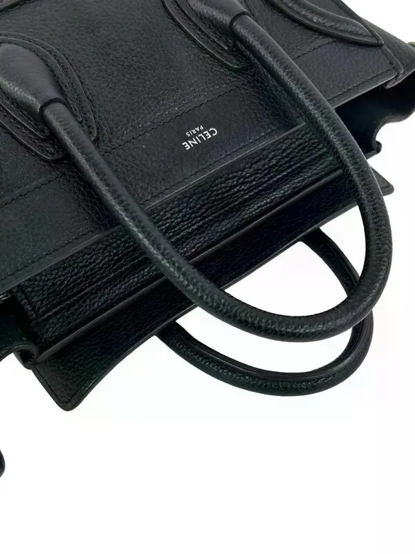 Celine 2010 Nano Leather Luggage Tote Satchel