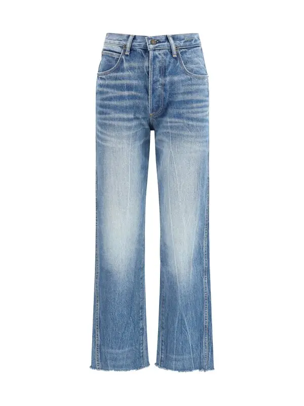 TOM FORD Washed Denim Cigarette Jeans - Blue