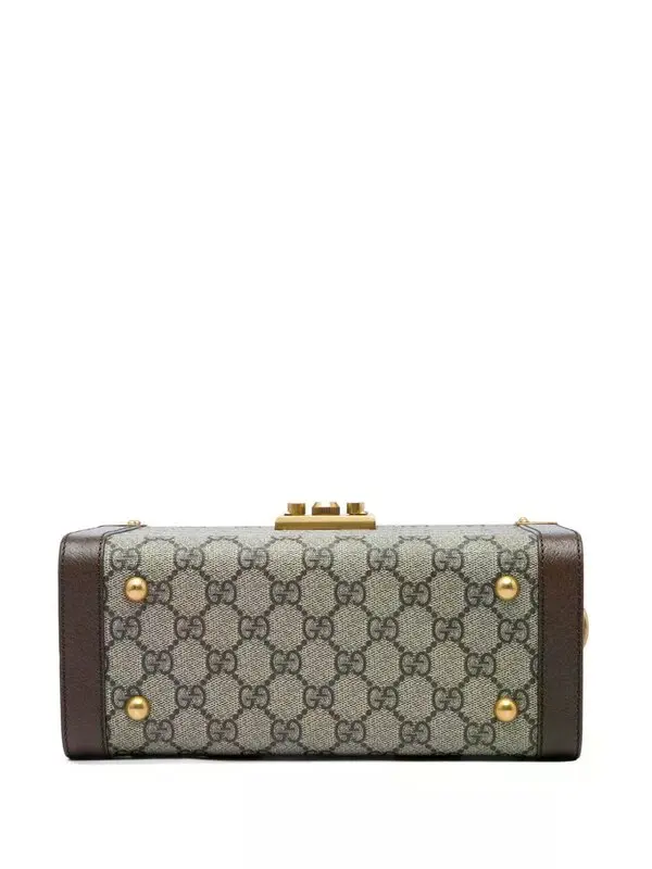 Gucci Gg Supreme Web Savoy Top Handle Beauty Case Satchel