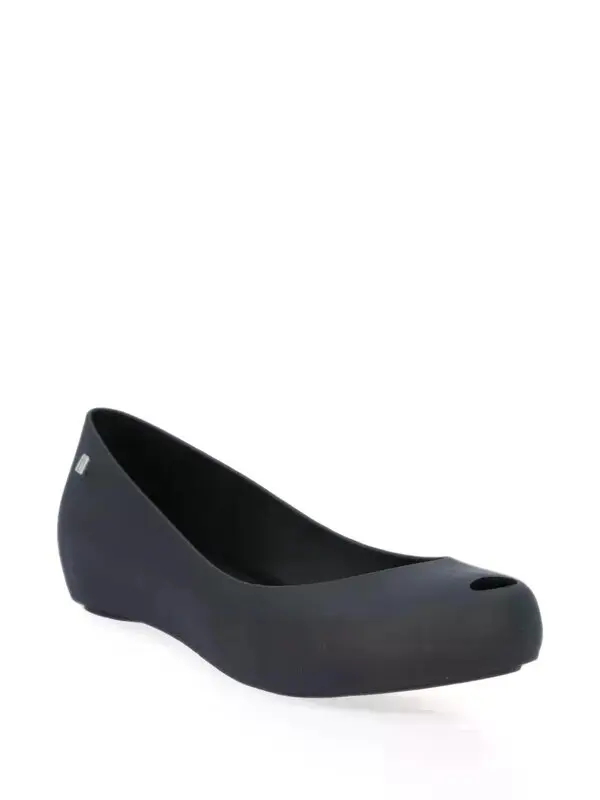 Melissa Logo Plaque Ballet Flats - Black